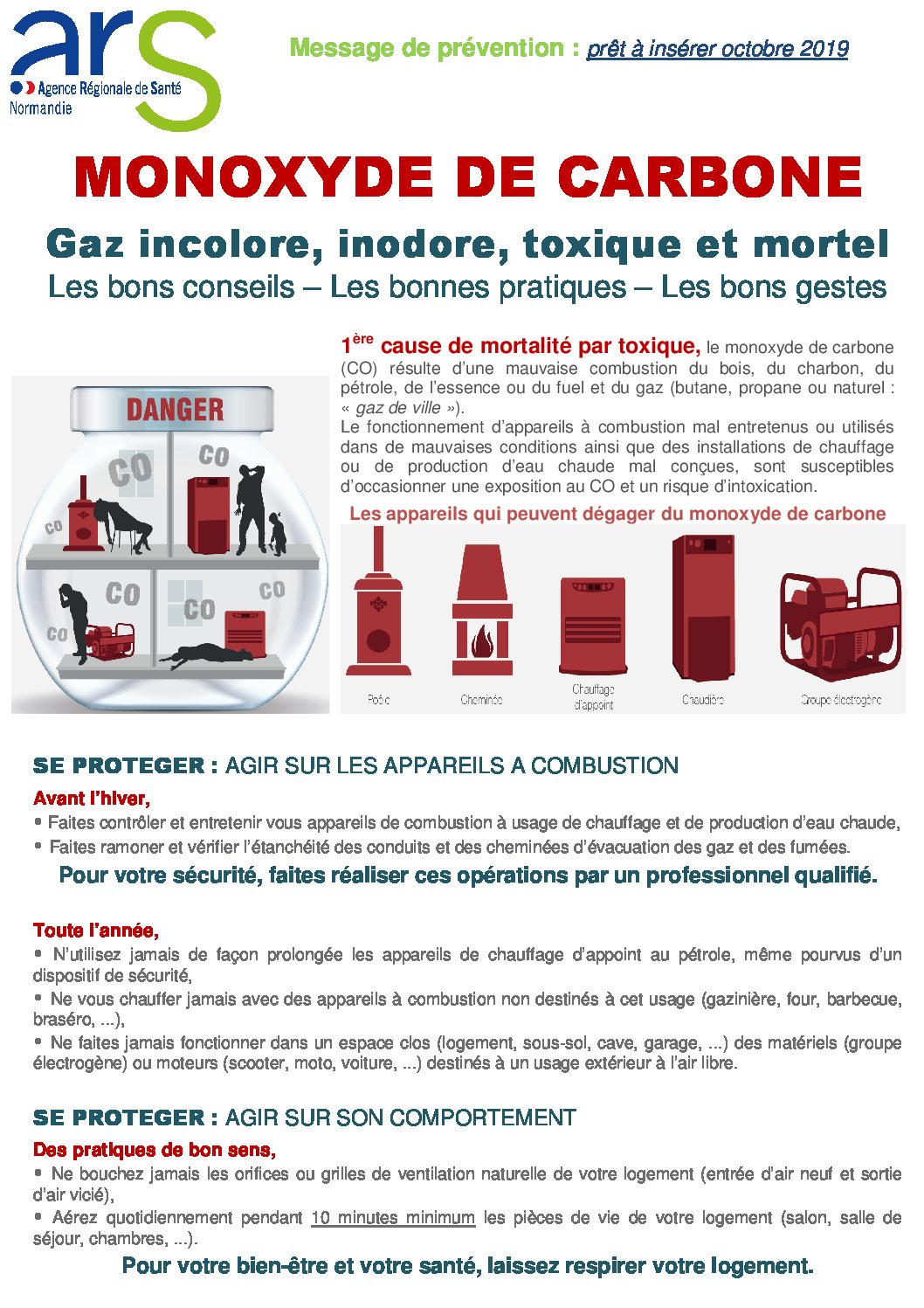 MONOXYDE DE CARBONE: "LES BONS CONSEILS, LES BONNES PRATIQUES, LES BONS ...